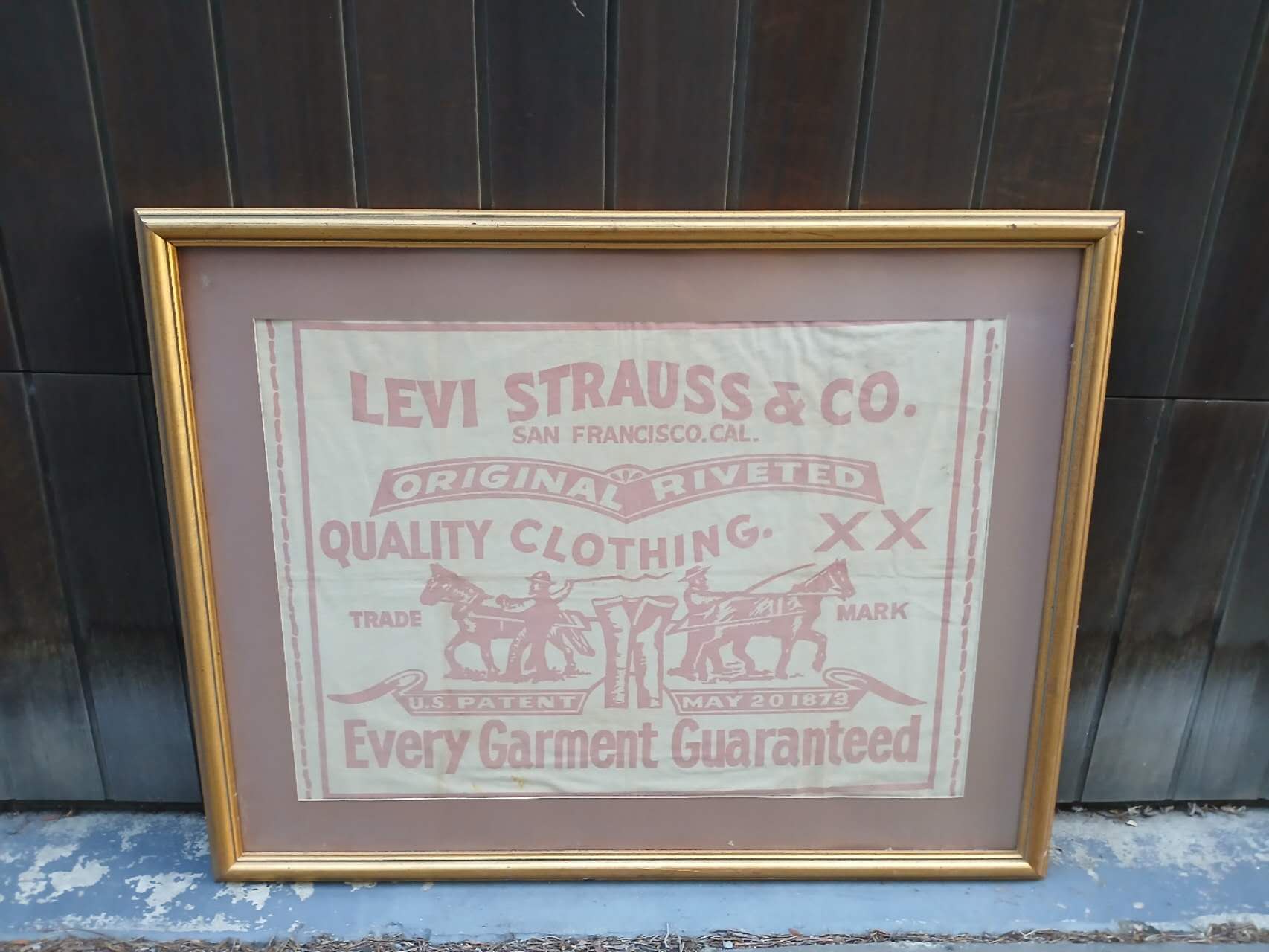 Original Levi Strauss & Co Frame with Original Material from the ...